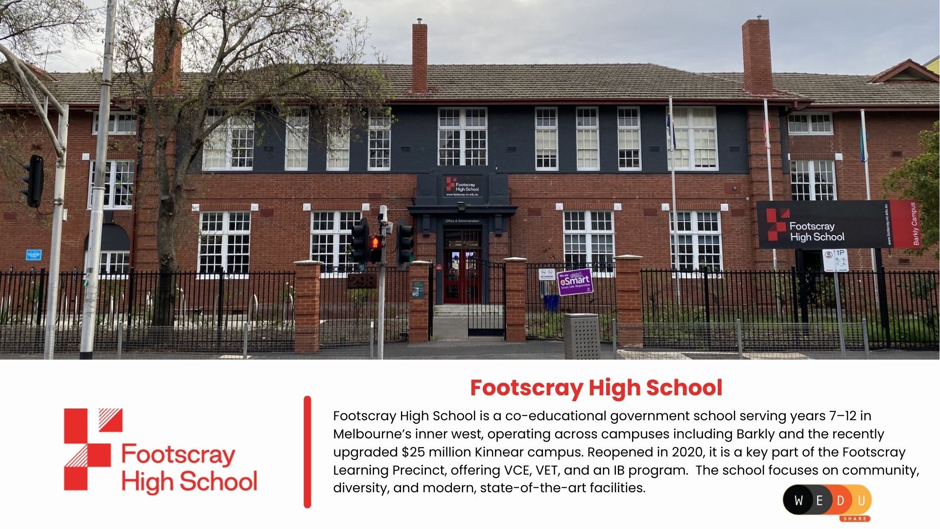 Footscray High School | WEduShare