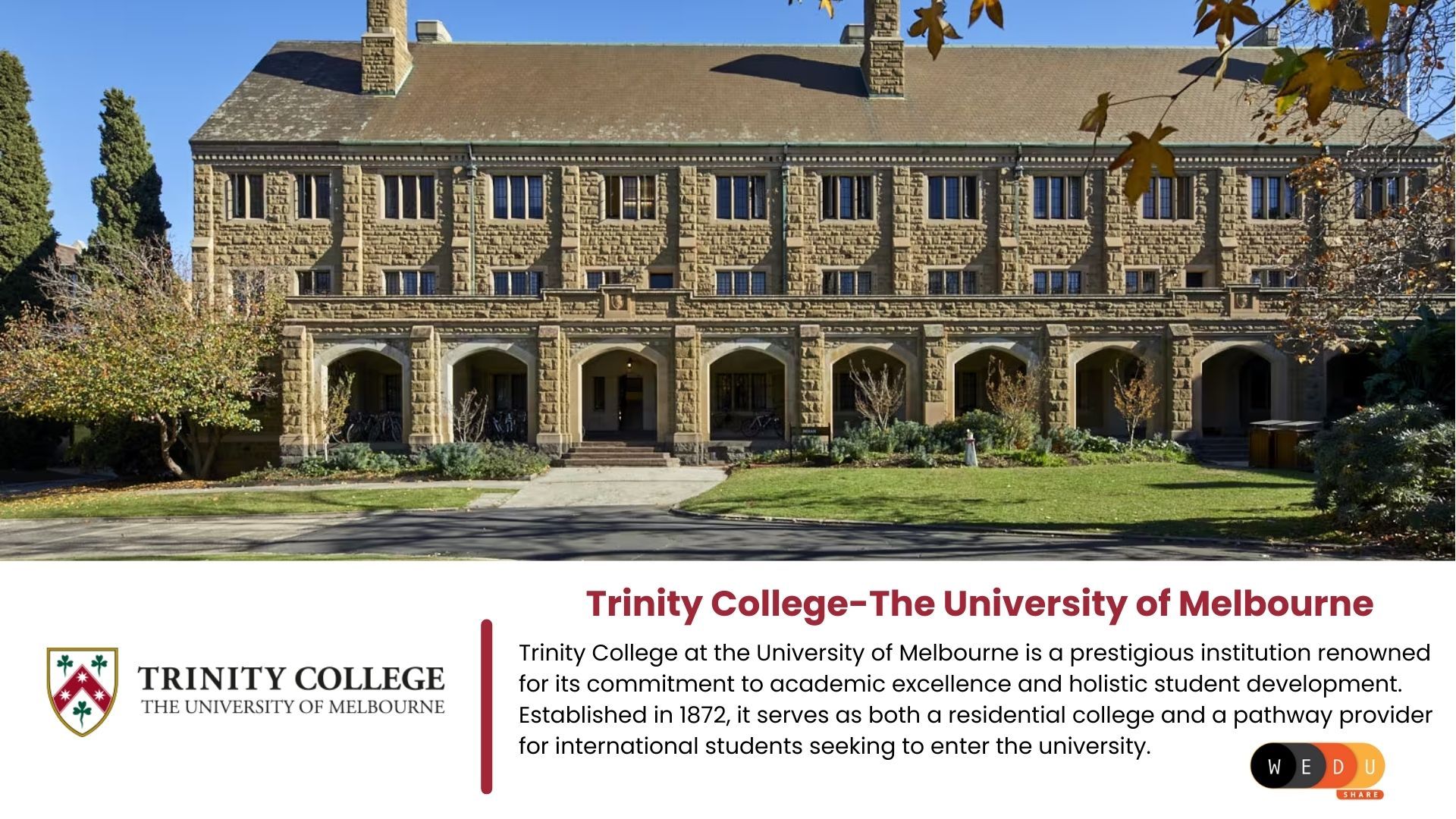 Trinity College-The University of Melbourne | WEduShare