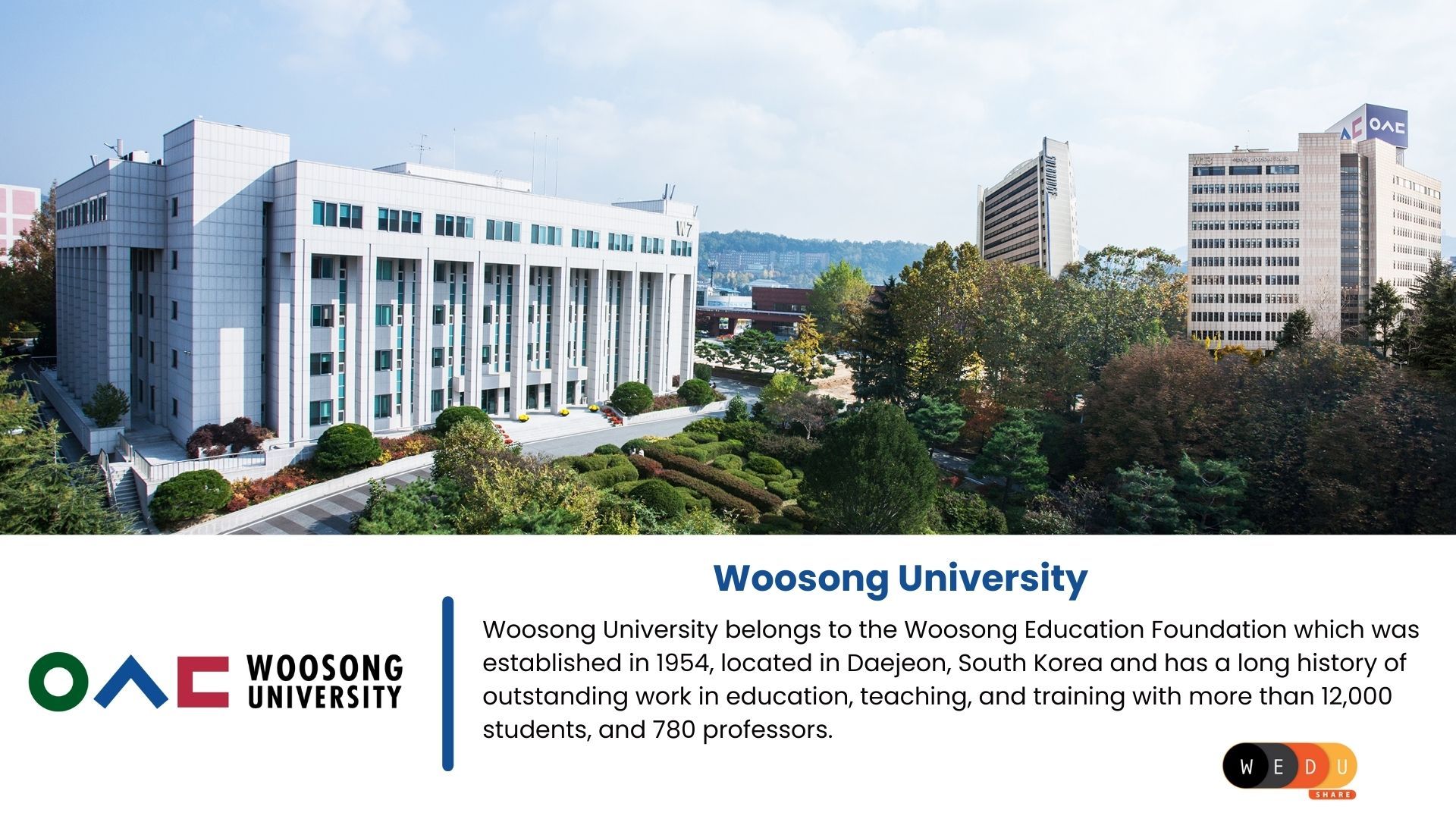 Woosong University | WEduShare